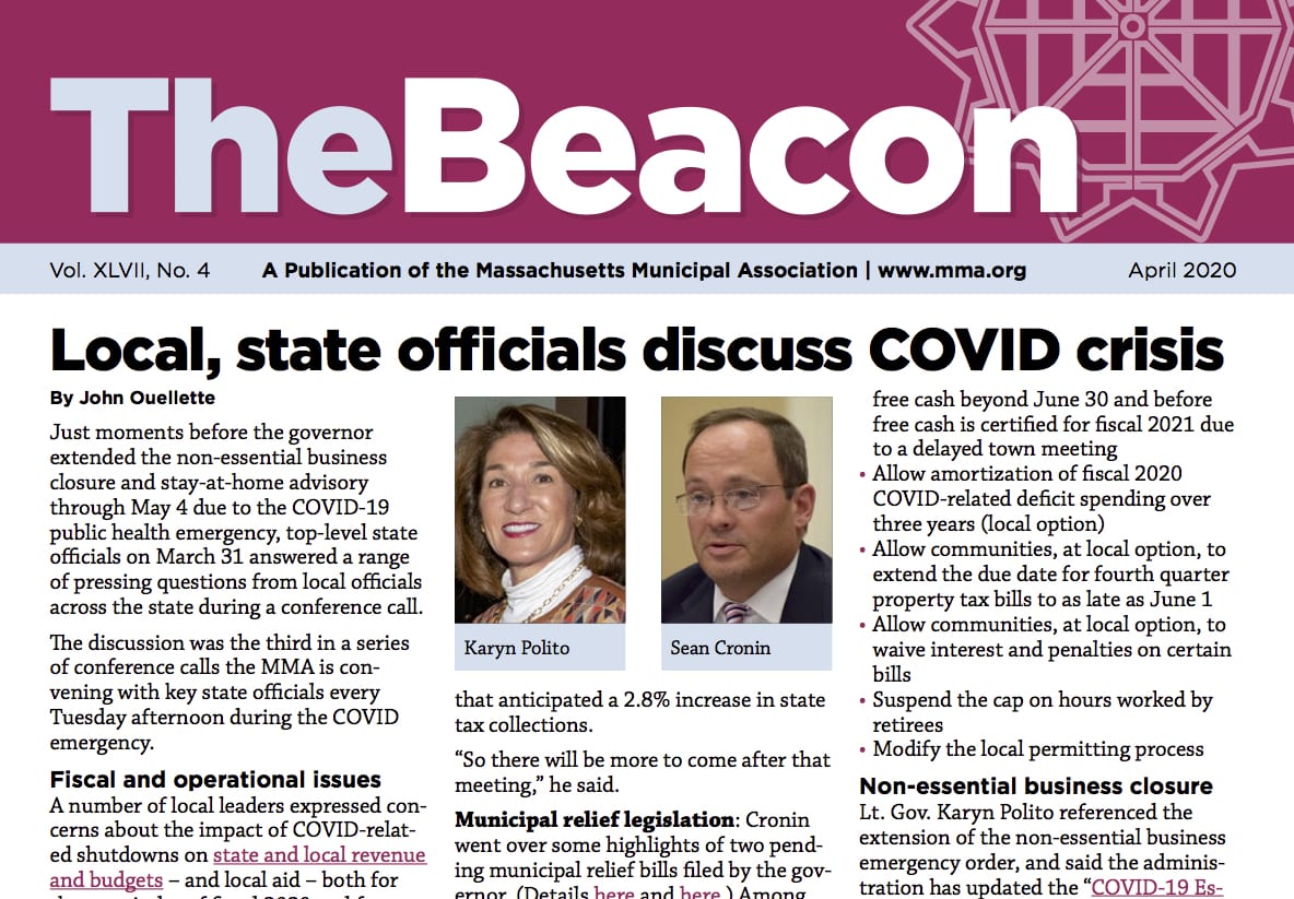 MMA publishes The Beacon online as PDF - Massachusetts Municipal ...
