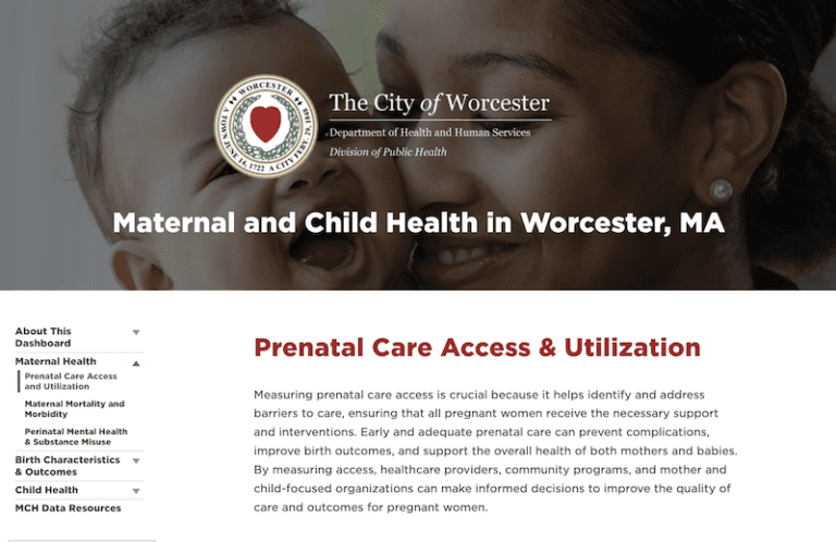 Worcester launches dashboard on maternal, child health - Massachusetts ...