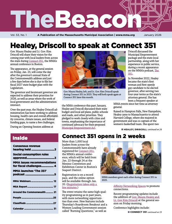 MMA publishes January issue of The Beacon - Massachusetts Municipal ...